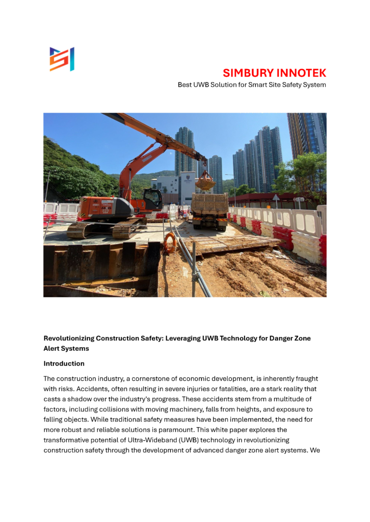 Simbury UWB Application – Danger Zone Alert System White Paper - Simbury